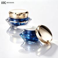 China 50g Double Wall Crystal Diamond Acrylic Cream Jar(MC-Y-571) for sale