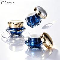 China 50g Double Wall Crystal Diamond Acrylic Cream Jar(MC-Y-571) for sale
