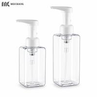 China 500ml / 600ml Refillable Square PET Foaming Pump Bottle, with a 1.5cc foaming dispenser（MC-1806） for sale