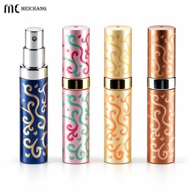 China Vintage Engraved Metal Perfume Atomizer, 3ml Refillable Portable Fragrance Spray Bottle (MC-1209) for sale