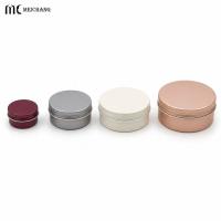 China 5-80g Refillable Round Aluminum Jar with Screw Lid for Solid Balm Packaging(MC-806） for sale