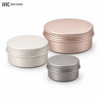 China 5-80g Refillable Round Aluminum Jar with Screw Lid for Solid Balm Packaging(MC-806） for sale