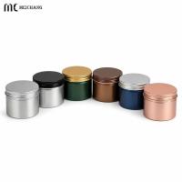 China 5g, 10g, 15g, 20g, 30g, 50g, 60g and 80g Refillable Anodized Aluminum Tins with Screw Top for Solid Perfume, Lip Balm & Herbal Salve(MC-808） for sale