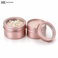 China 15ml–150ml Round Aluminum Screw Top Tin Jar with Clear PVC Window Lid (MC-809） for sale