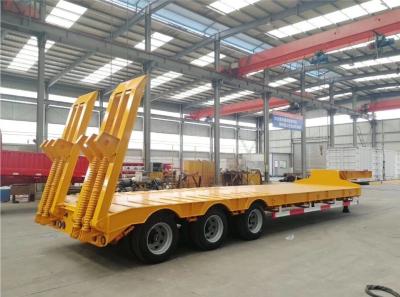 China Jost Kingpin Three-Axle 40-60ton Lowbed Trailer For Large Equipment Transport Customizable for sale