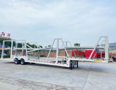 China 2 Layer Hydraulic Car Transport Semi Trailer 8 Tire for sale