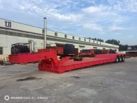 China Fuwa/BPW Axle 120/150 Ton Low Loader/Lowbed/Lowboy Semi Trailers for Excavator Transport for sale
