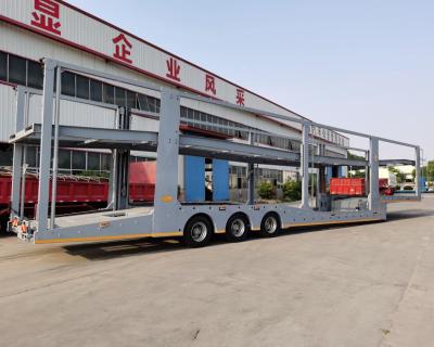 China Two Layer Hydraulic Lift Mechanical Lift Car Transport Semi Trailer for sale
