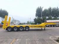 China 4 Axles 90 Tons Low Bed Semi Trailer For Heavy Machinery for sale