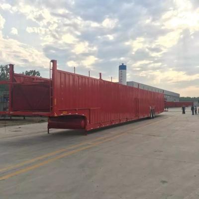 China Jost E100 Landing Gear Double Deck Car Carrier Trailer SUV Vehicle Transporter Truck for sale