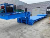 China Heavy Duty Excavator Transport 3 Axles Gooseneck Lowboy Low Loader Bed Lowbed Semi Trailer for sale