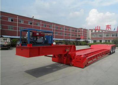 China AND9408TDP Van-type Low Loader Transport Heavy Duty Equipment Extendable Lowboy Trailer for sale