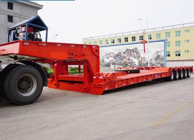 China 2180mm Tread Lowbed Semi Trailer 24hour Online Service Detachable Gooseneck 3/4 Axles for sale