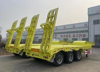 China 3 Axles 40 Ton/60/80/100 Tons Lowbed Trailer Flated/Lowboy Semi Trailer with 9408TDP for sale
