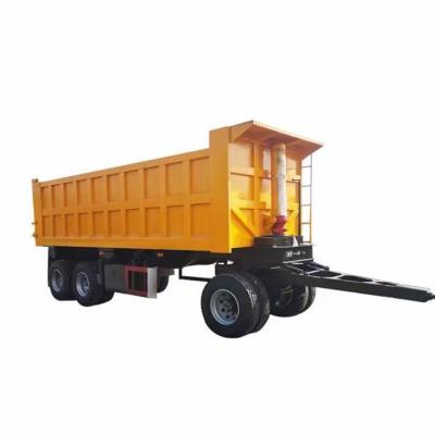 China Construction Landscaping Van Type Dump Semi Truck Trailer with Fuwa / BPW Axle for sale