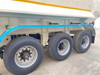 China 60 Ton Rear End Tipper Trailer Dump Semi Truck Trailer ABS Anti Lock Braking System for sale