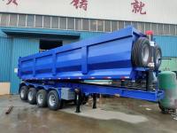 China Durable Steel 4 Axles Rear Dump Semi-Trailer Wabco Brake System Customizable for sale