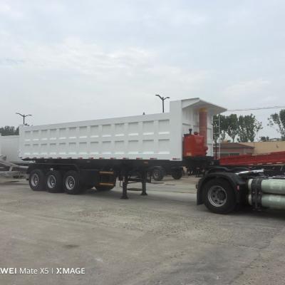 China Customized Heavy Duty Hydraulic 4 Axles Dump Semi Trailer for sale