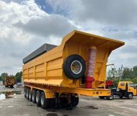China Customization 4 Axle Capacity Self Dumping Dump Trailer Rear Dump Semi Trailer for sale