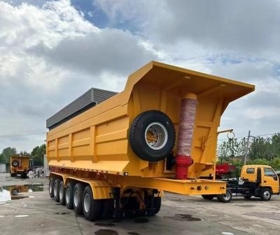 China Customization 4 Axle Capacity Self Dumping Dump Trailer Rear Dump Semi Trailer for sale