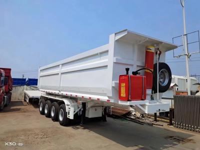 China Customizable 60t-70t Load Capacity Anton Transport Trailer 4 Axle Rear Dump Semi Trailer for sale