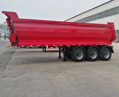China 40-80 Ton Dump Semi Trailer With ABS And Heavy Mechanical Suspension for sale