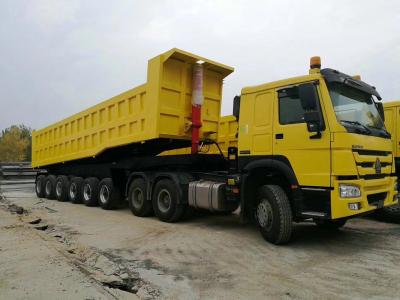 China Customized Heavy Duty 40-80 Tons Hydraulic Tipper Semi Trailer with 3 Axles and 12 Tires for sale