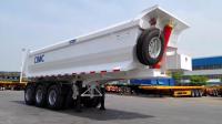 China Tread 1840mm 3 Axles Van-type Tipper Cargo Truck Trailer for Sand Rock Coal Transport for sale