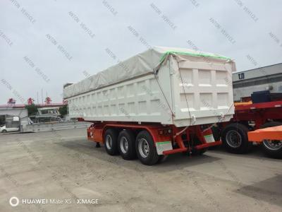 China Fuwa / BPW 3/4 Axles U Shape Hydraulic Cylinder Dump Tipping Tipper Rear Dump Semi Trailer for sale