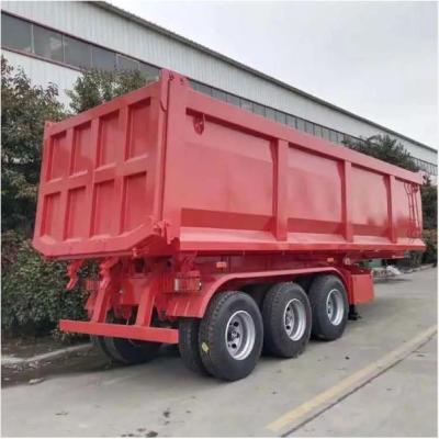 China Tread 1840mm U-Shape Rear Tipper Dump Semi Trailer with Hydraulic Cylinder 3 Axles for sale