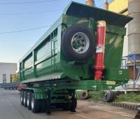 China Van Type 4 Axles Hydraulic Side Dump Tractor Tipper Truck Dumper Tipper Semi Trailer for sale