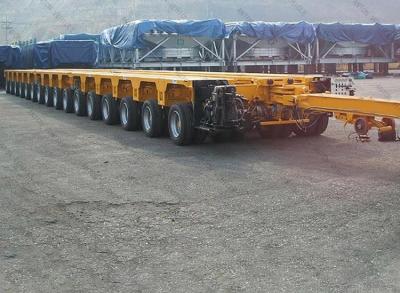 China 18 Axle Hydraulic Steering Modular Trailer For Big Excavator Transport for sale