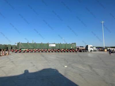 China Hydraulic Lifting Heavy Duty Modular Lowboy Truck Semi Trailer with 200t Load Capacity for sale