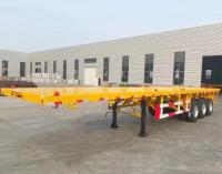 China 1840mm Tread Flatbed Semi Trailer Heavy Mechanical Suspension For Container Transport for sale