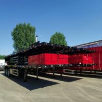 China Jost E100 Landing Gear 4 Axle Flatbed Semi Trailer Truck for Heavy Duty Transportation for sale