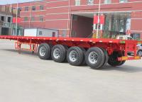 China 4 Axle Flatbed Container Transport Semi Trailer With Fuwa / BPW Axle And 16 Tire Number for sale