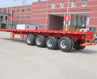 China 4 Axle 20FT 40FT Container Flatbed Truck Trailers Not Self-dumping For Cargo Delivery for sale