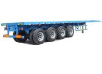 China 60 Ton 4 Axles Flat Bed Container Truck Trailer For Long Distance Transport for sale