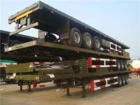 China Robust 3 / 4 Axles Flatbed Semi Trailer 40FT 45FT Semi Container Transport Truck Trailer for sale