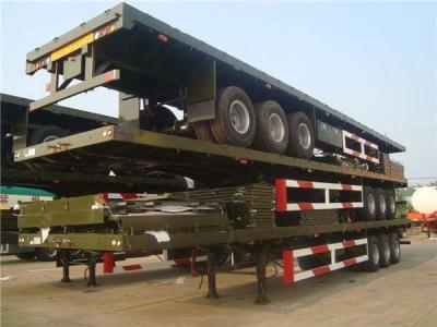 China Robust 3 / 4 Axles Flatbed Semi Trailer 40FT 45FT Semi Container Transport Truck Trailer for sale