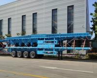 China 8t Grade 3 Axles 40FT Container Flatbed Semi Truck Trailer For Transporting Containers for sale