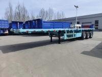 China Relay Valve Wabco 2/3/4 Axle 40FT Flatbed Semi Trailer For Heavy Duty Container Transport for sale