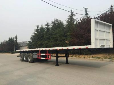 China ABS Anti-lock Braking System Flat Deck Flatbed Truck Semi Trailer for sale