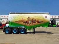 China Heavy Mechanical Suspension Dry Bulk Cement Powder Tanker Semi Trailer with 12 Tire Numbe for sale