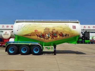 China Heavy Mechanical Suspension Dry Bulk Cement Powder Tanker Semi Trailer with 12 Tire Numbe for sale