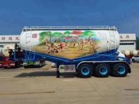 China Self dumping V Type Transport Powder Bulker Tank Truck Semi Trailer with 1840mm Tread for sale