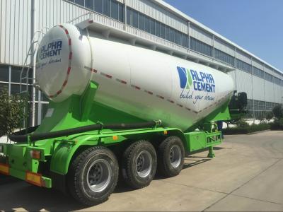 China 12 Tire Optimized Flour Powdered Goods Tank Trailer With 1840mm Tread And Efficiency for sale