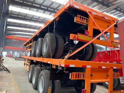 China 3 Axles 40FT Container Transport Platform Flatbed Semi Trailer Customization for sale