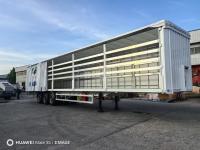 China 1840mm Tread Steel Side Curtain Semi-Trailer Flatbed Trailer Enhanced Safety for sale