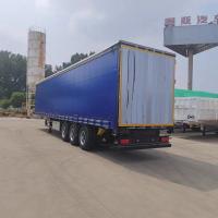 China 3 Axle Side Curtain Semi Trailer With ABS Anti-lock Braking System And Customization for sale